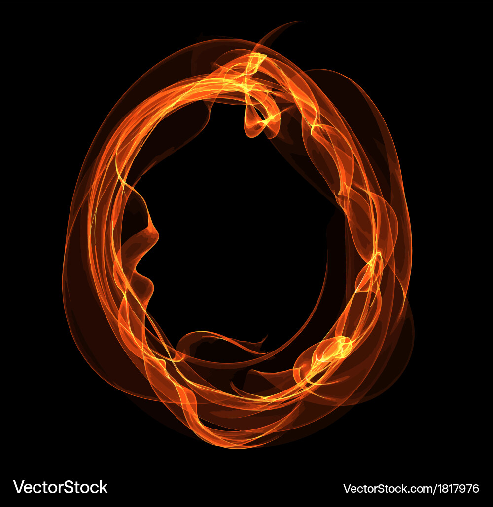 Letter in fire Royalty Free Vector Image - VectorStock