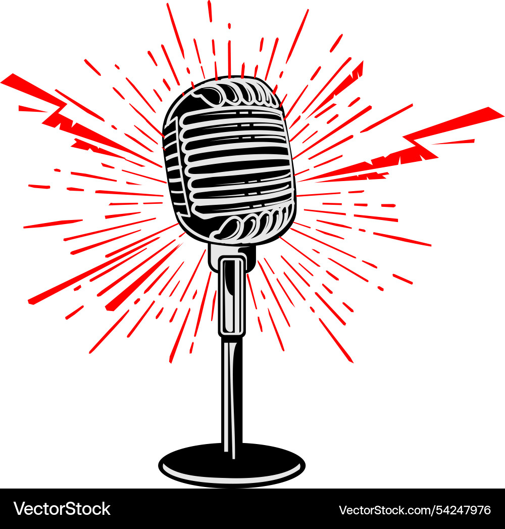 Loud out mic Royalty Free Vector Image - VectorStock