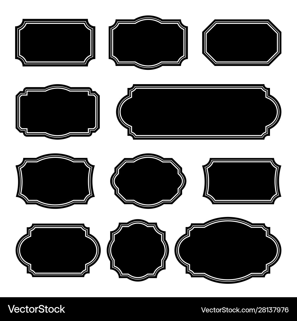 Monochrome Vintage Frames Royalty Free Vector Image