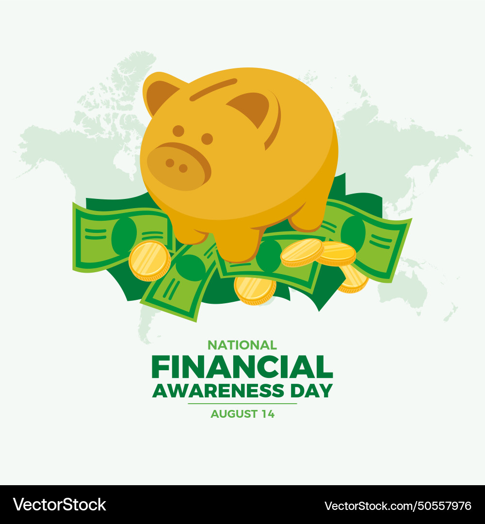 National financial awareness day poster Royalty Free Vector