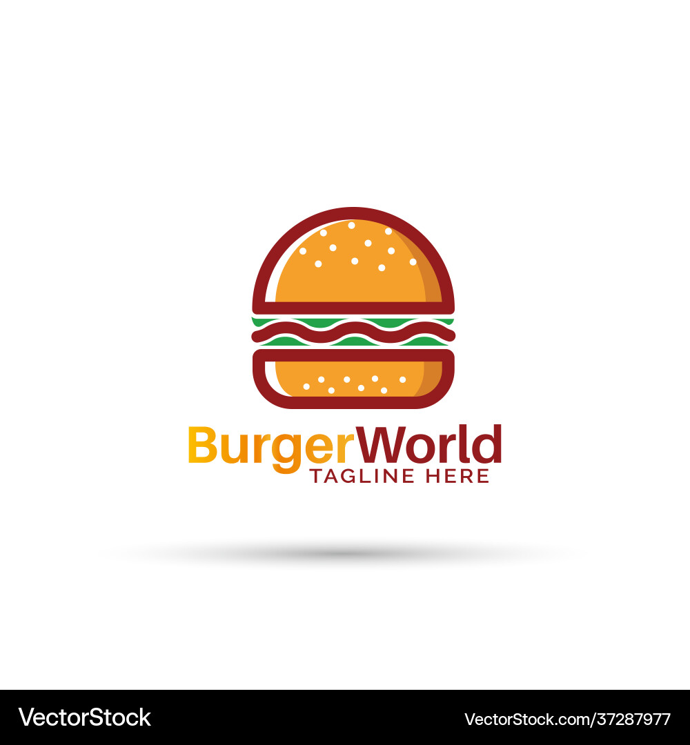 Burger Logo - Fresh & Modern Royalty Free Vector Image
