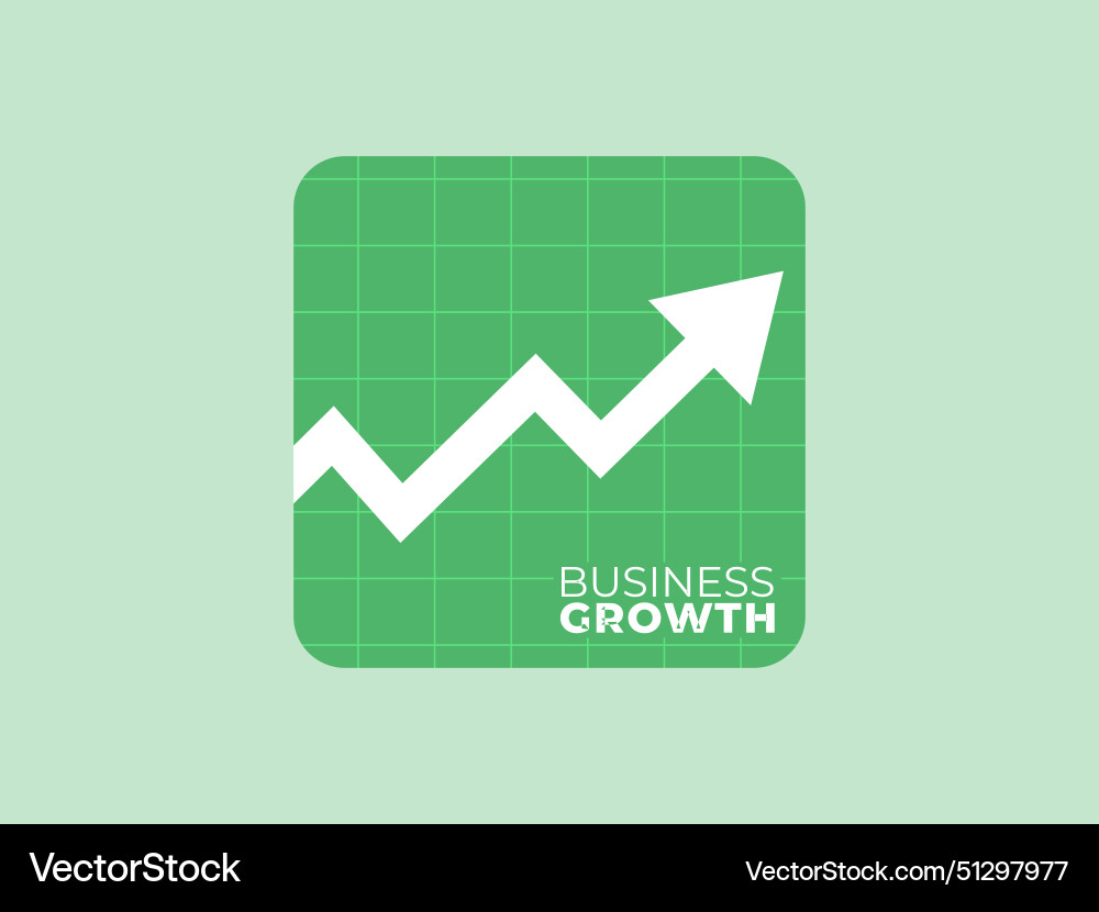 Business success growth chart Royalty Free Vector Image