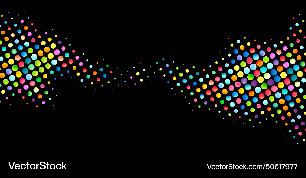 Cosmic colorful dots wave Royalty Free Vector Image