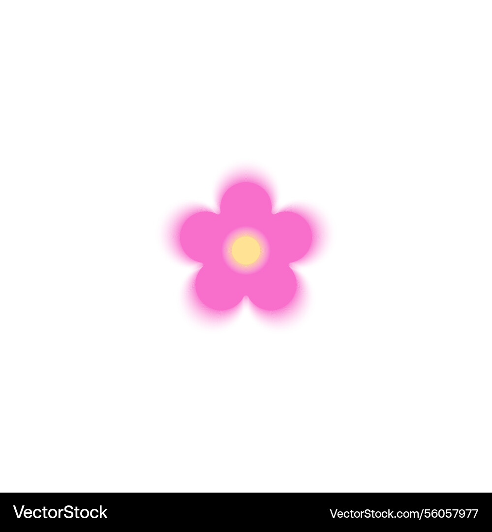 Daisy flower gradient blurred element pink Vector Image