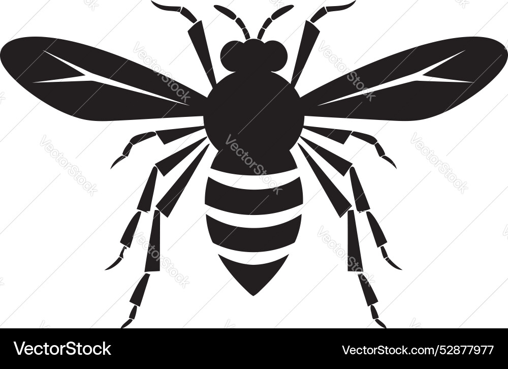 Hornet silhouette timeless symbol stinger Vector Image