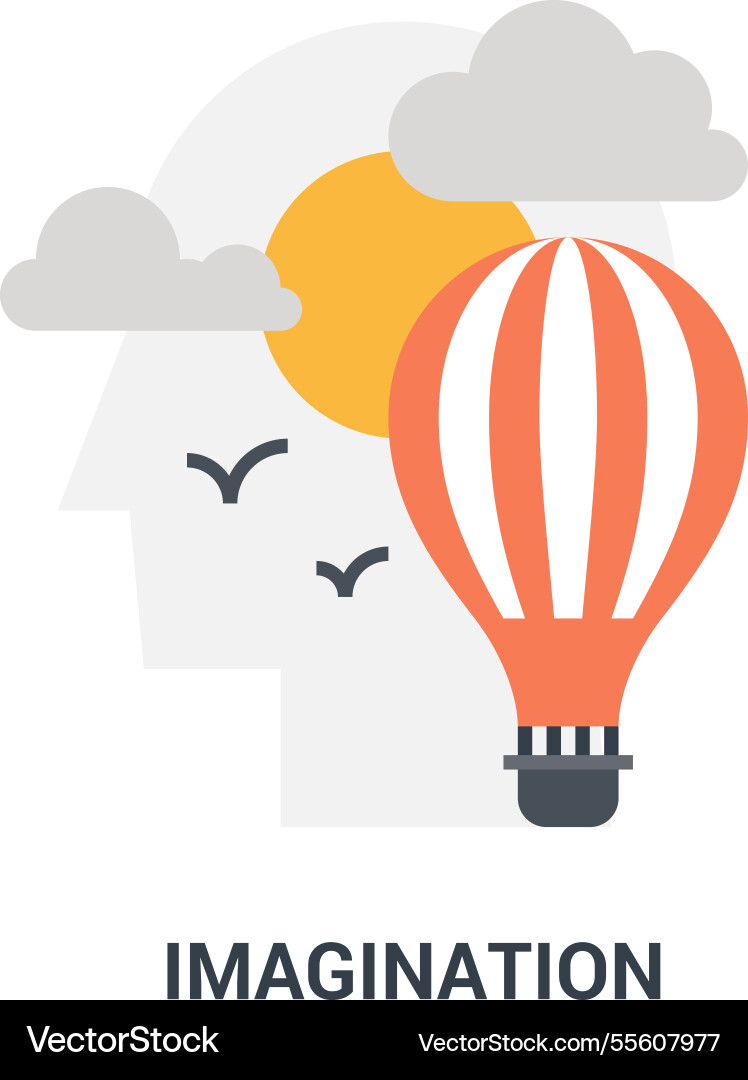 Imagination icon concept Royalty Free Vector Image