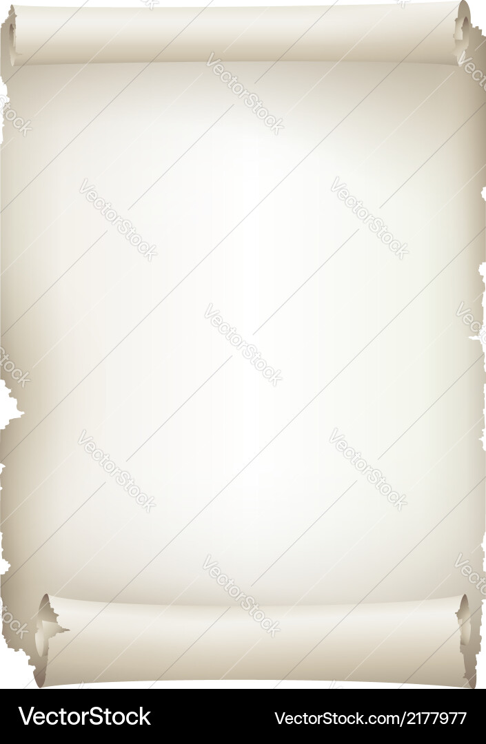 Old paper scroll banner Royalty Free Vector Image