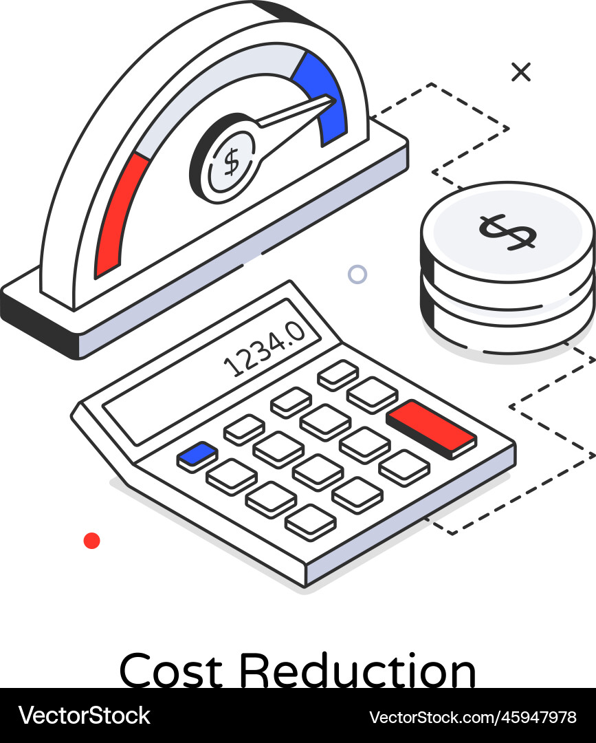 Cost reduction Royalty Free Vector Image - VectorStock
