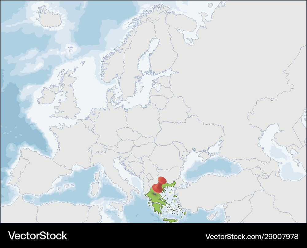 Hellenic republic location auf europe map Vektorbild
