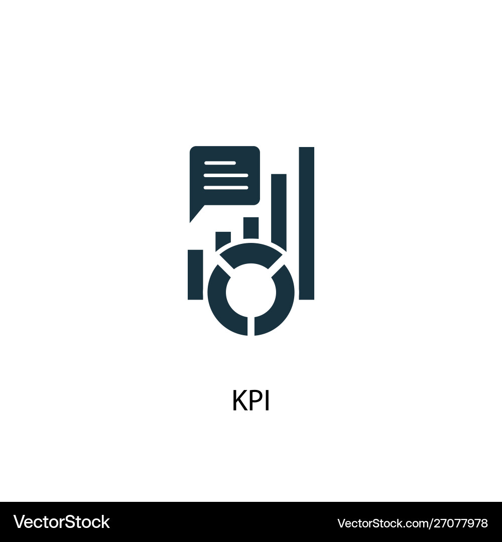 Kpi icon simple element concept Royalty Free Vector Image