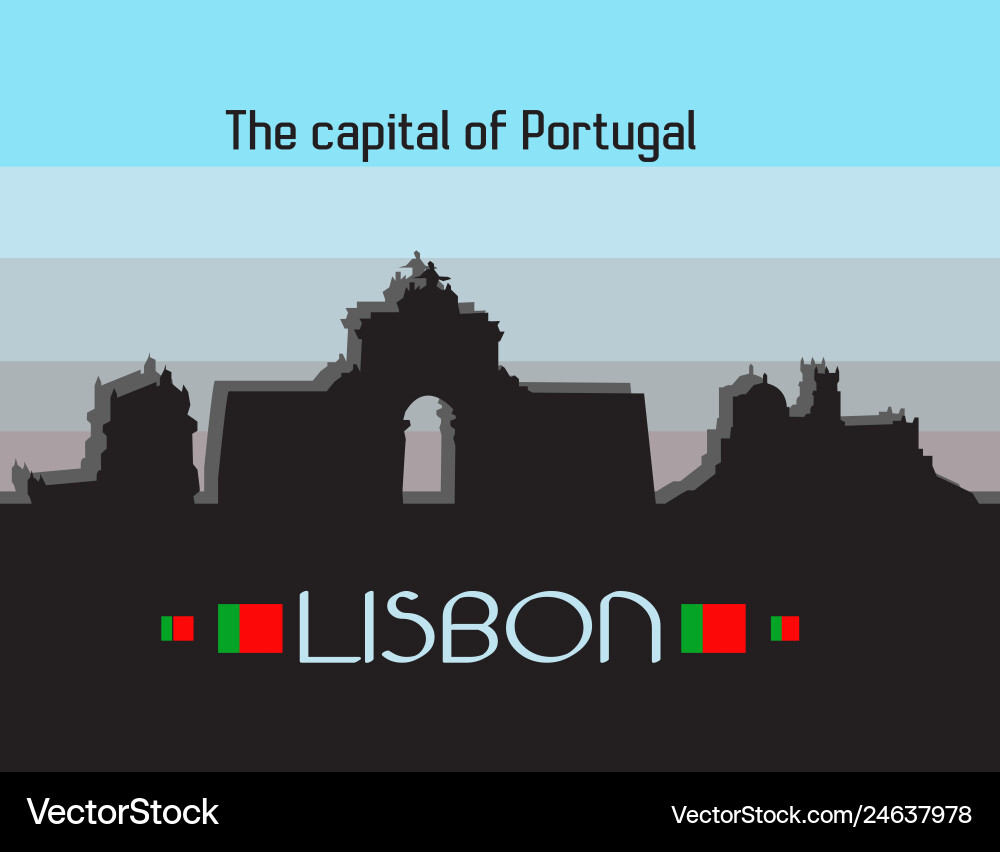 Lisbon city infographics Royalty Free Vector Image