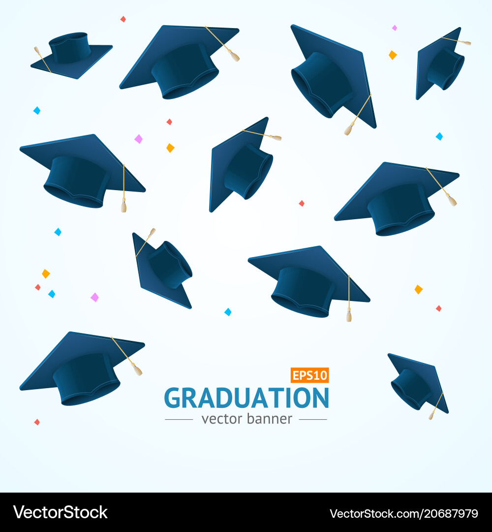 Realistic detailed 3d education graduation concept