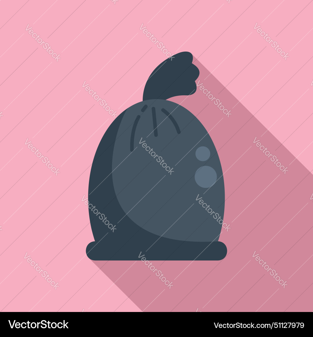Sack carry garbage icon flat clean recycle Vector Image
