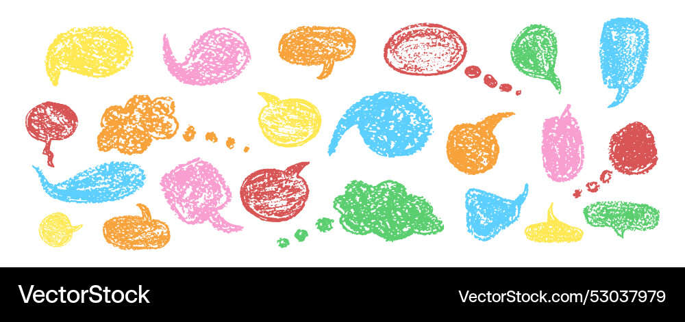 Set of fun speech bubbles for chat comic frame Vector Image