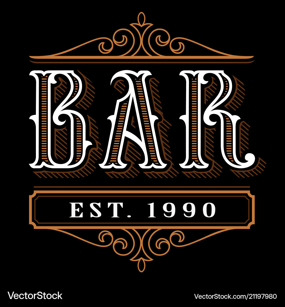 Bar logo design Royalty Free Vector Image - VectorStock