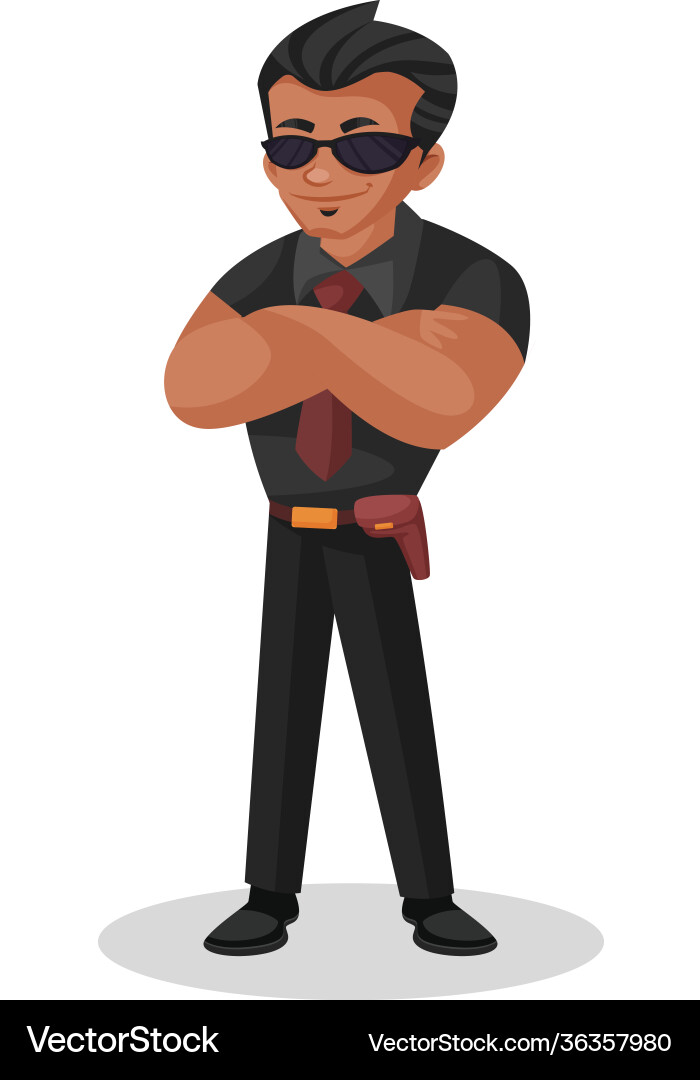 Bodyguard cartoon Royalty Free Vector Image - VectorStock