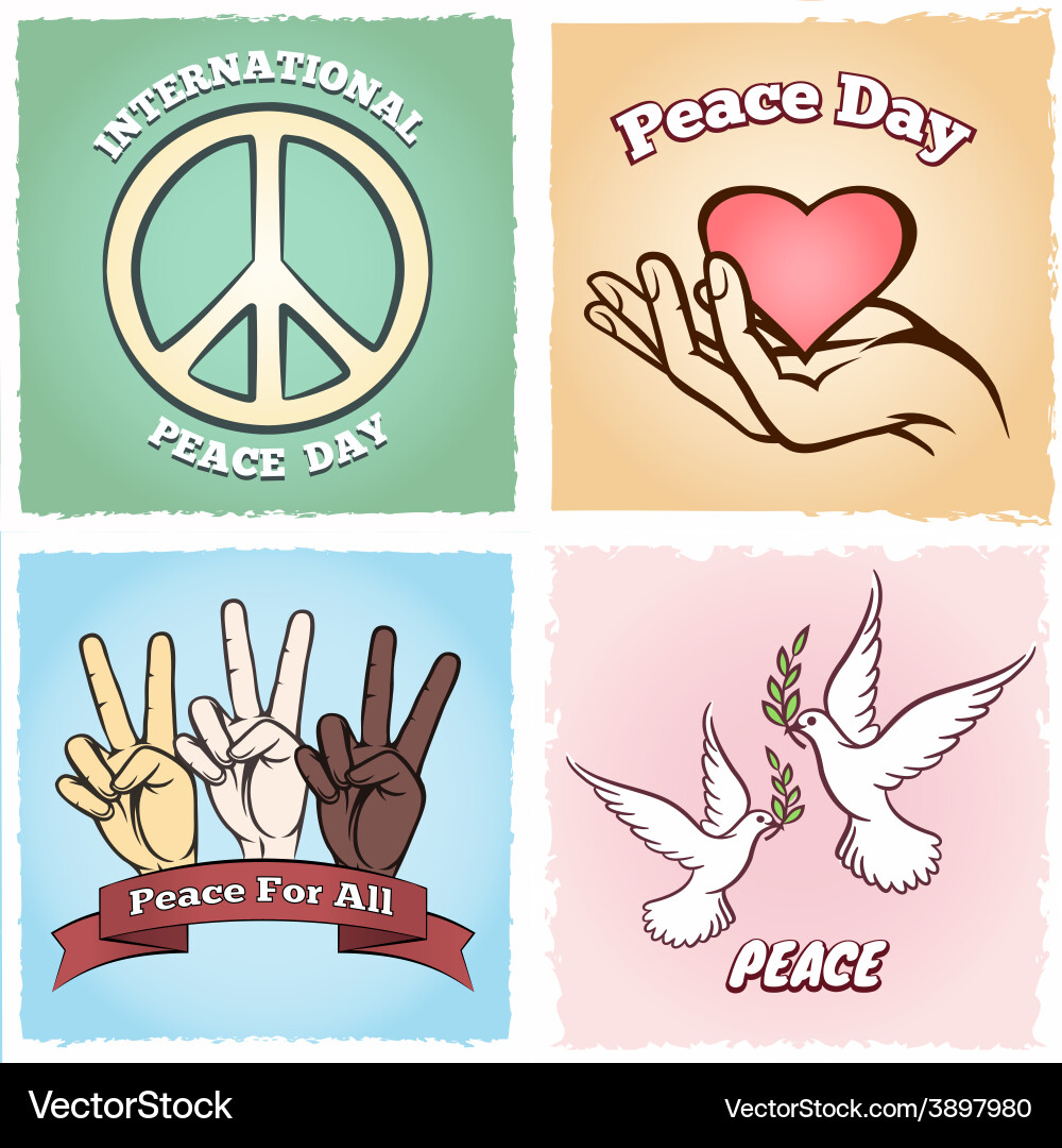 Day of peace posters Royalty Free Vector Image