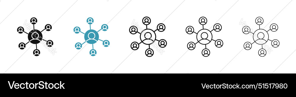 Diagramm-Netzwerk-Symbol Lizenzfreies Vektorbild