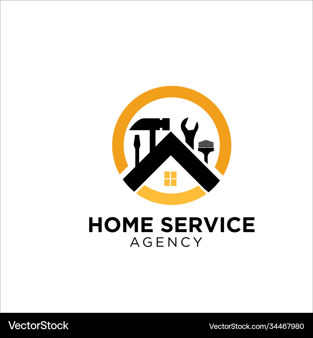 Home service logo designs for contractor Vector Image