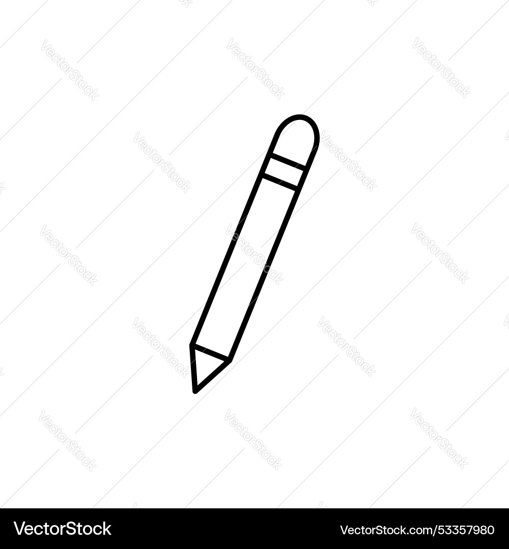 Pencil icon set creative crayons symbol writer Vector Image