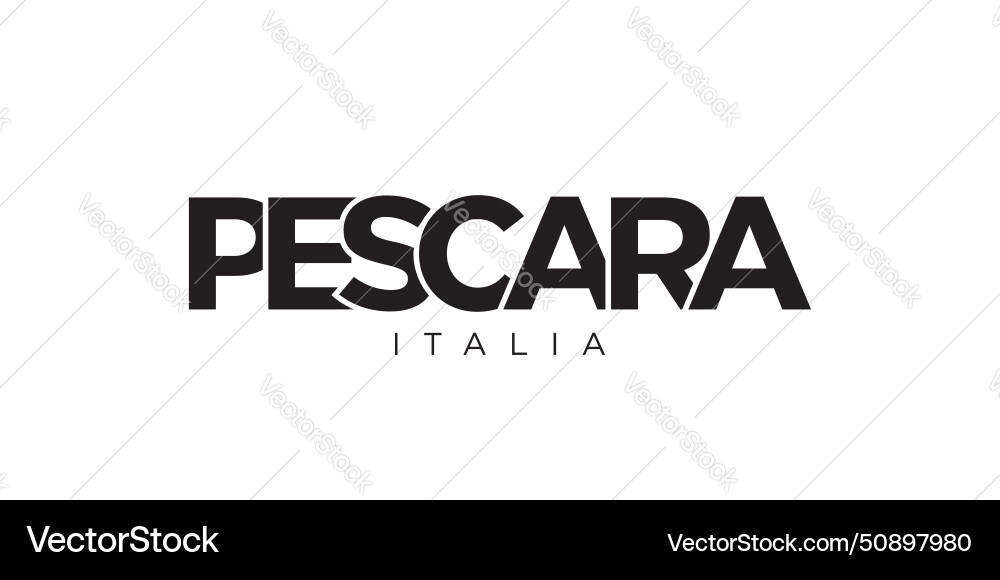 Pescara in the italia emblem design features Vector Image