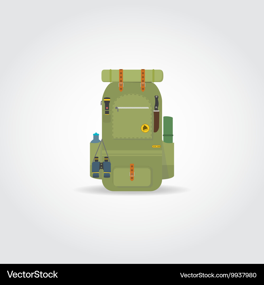 Travel backpack Royalty Free Vector Image - VectorStock
