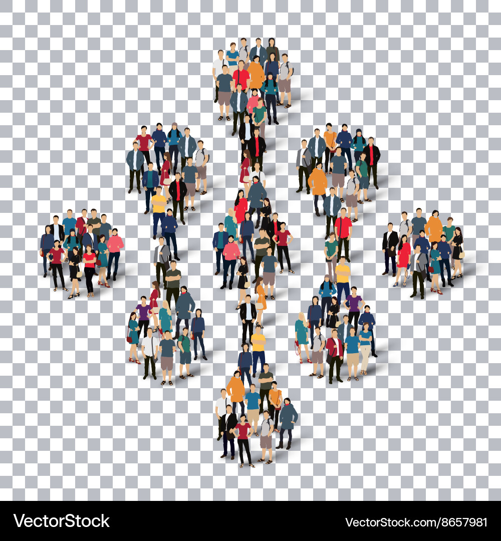 Abstract business symbol people transparency Vector Image