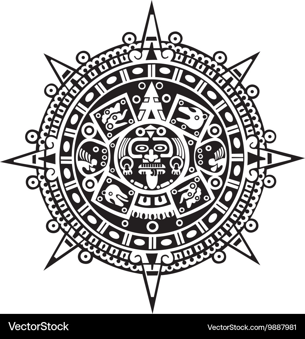 Aztec calendar Royalty Free Vector Image - VectorStock Aztec calendar Royalty Free Vector Image - VectorStock