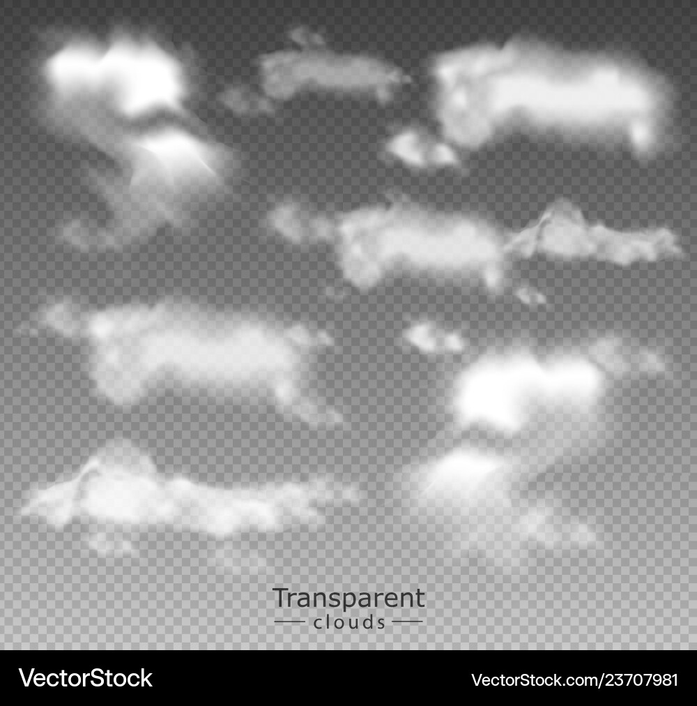 Clouds set collection realistic Royalty Free Vector Image