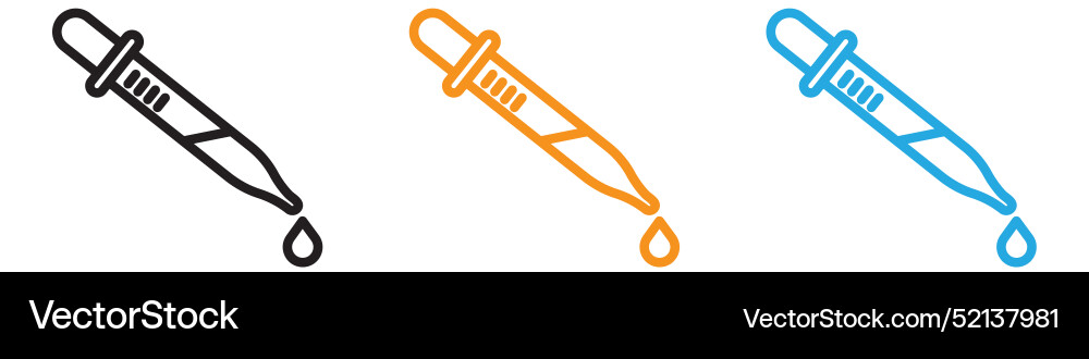 Dropper logo set collection for web app ui Vector Image