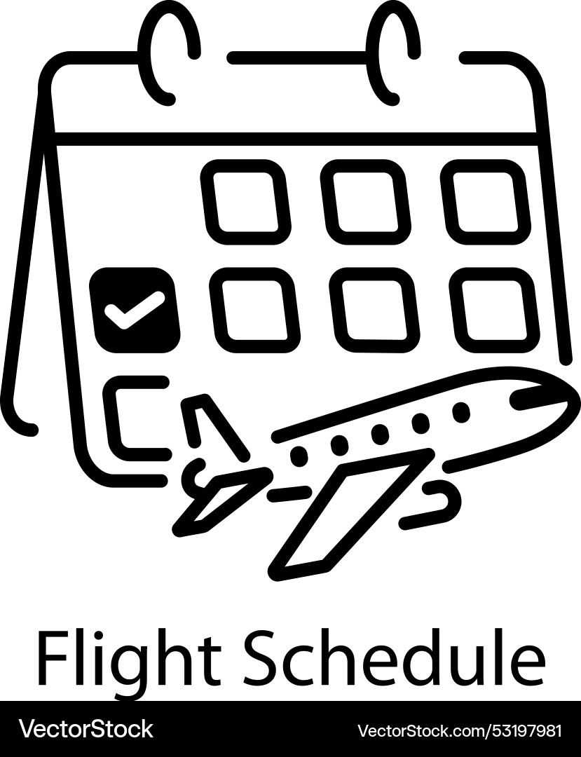 Flight schedule Royalty Free Vector Image - VectorStock