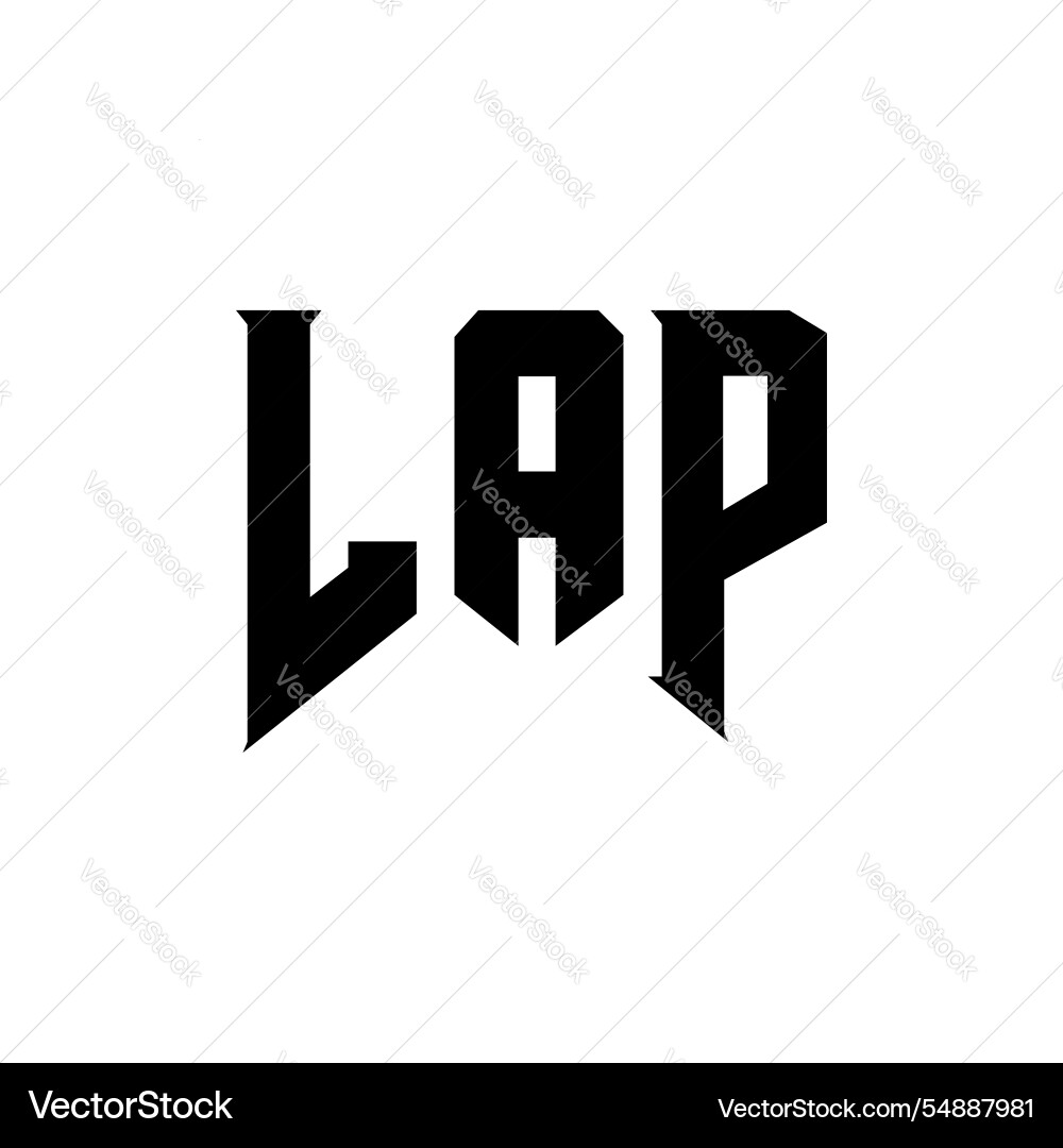 Lap letter logo design for technology company Vector Image