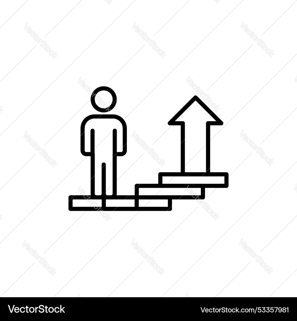 Personal development icon set human career growth Vector Image