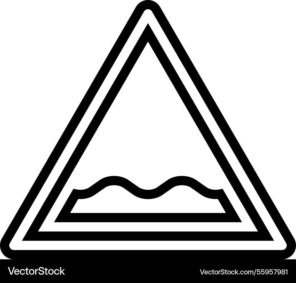 Potholes car driving obstacles line icon Vector Image