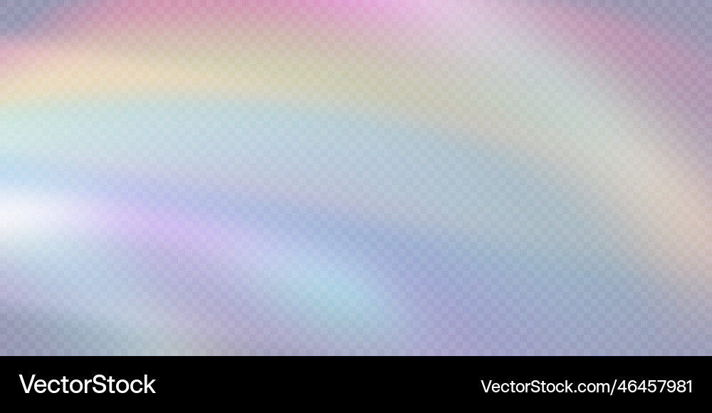 Rainbow light prism effect transparent background Vector Image