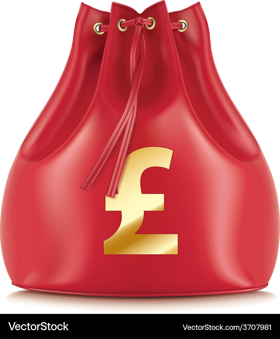 Red Money Bags with Currency Royalty Free Vector Image