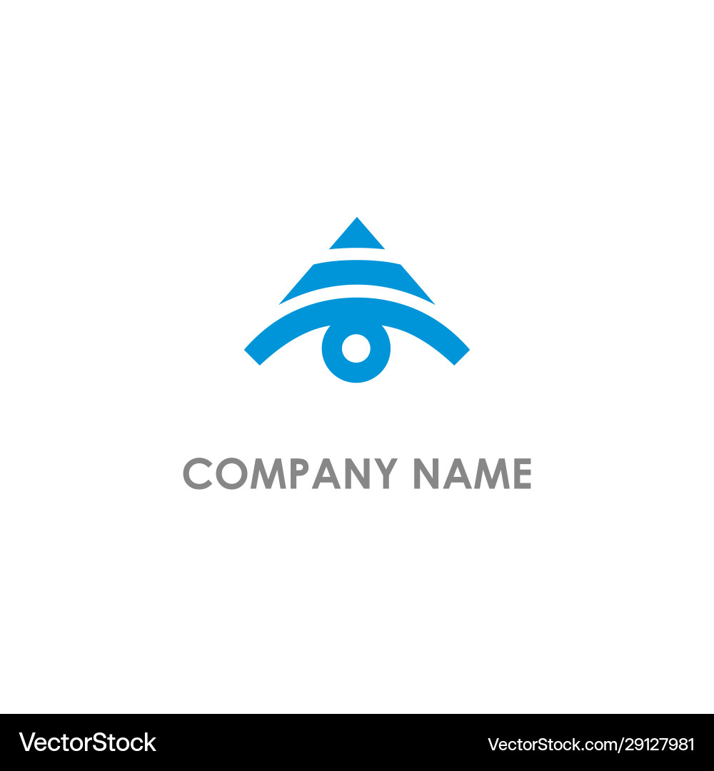 Triangle eye logo Royalty Free Vector Image - VectorStock