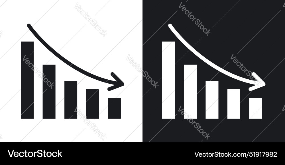 Chat arrow down icon set in solid black and white Vector Image