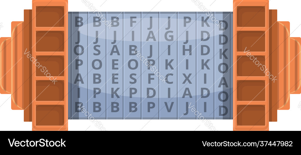 Cipher roll icon cartoon style Royalty Free Vector Image