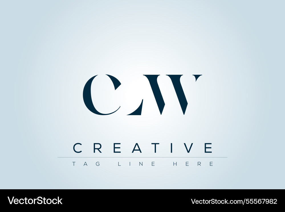 Clw abstract letter logo Royalty Free Vector Image