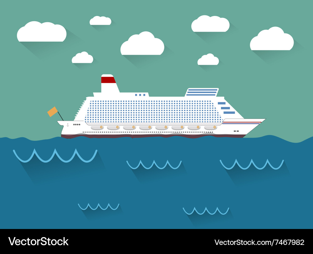 Cruise ship Royalty Free Vector Image - VectorStock