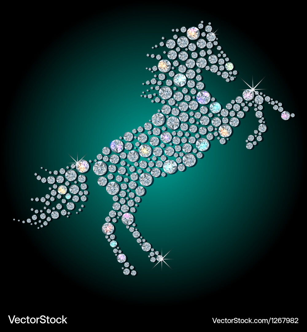 Diamond horse Royalty Free Vector Image - VectorStock