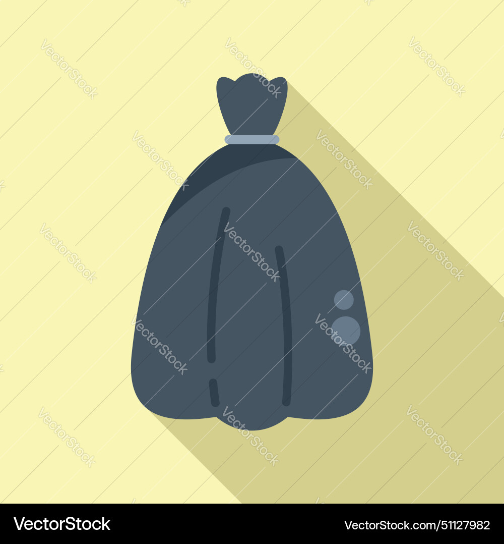 New garbage sack icon flat organic carry Vector Image