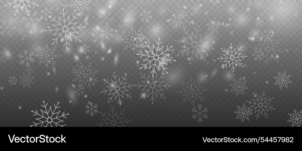 Realistic falling snow Royalty Free Vector Image