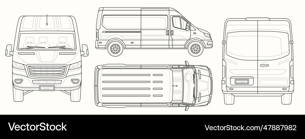 Van Diagram Template - Line Art – Royalty-Free Vector | VectorStock
