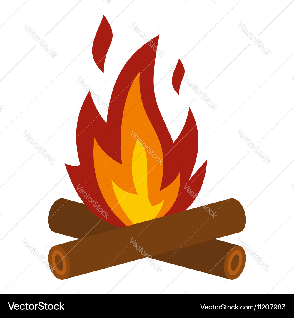 Camp Fire Icon Royalty Free Vector Image - VectorStock