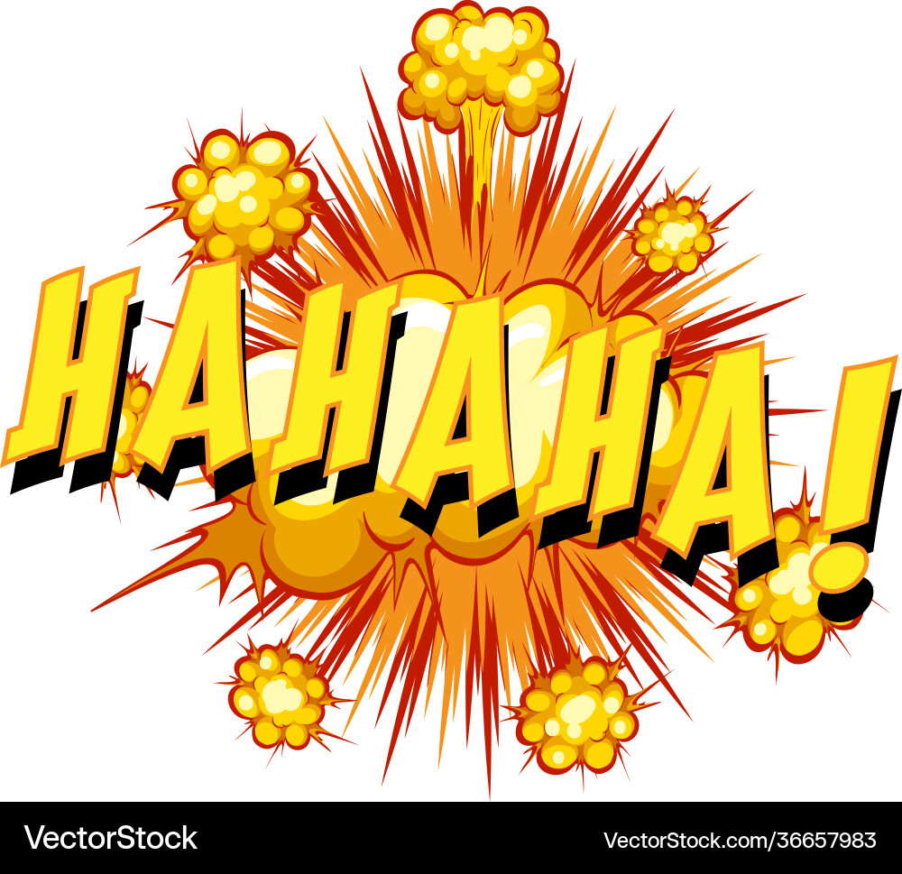 Comic Sprachblase mit haha Text Lizenzfreies Vektorbild