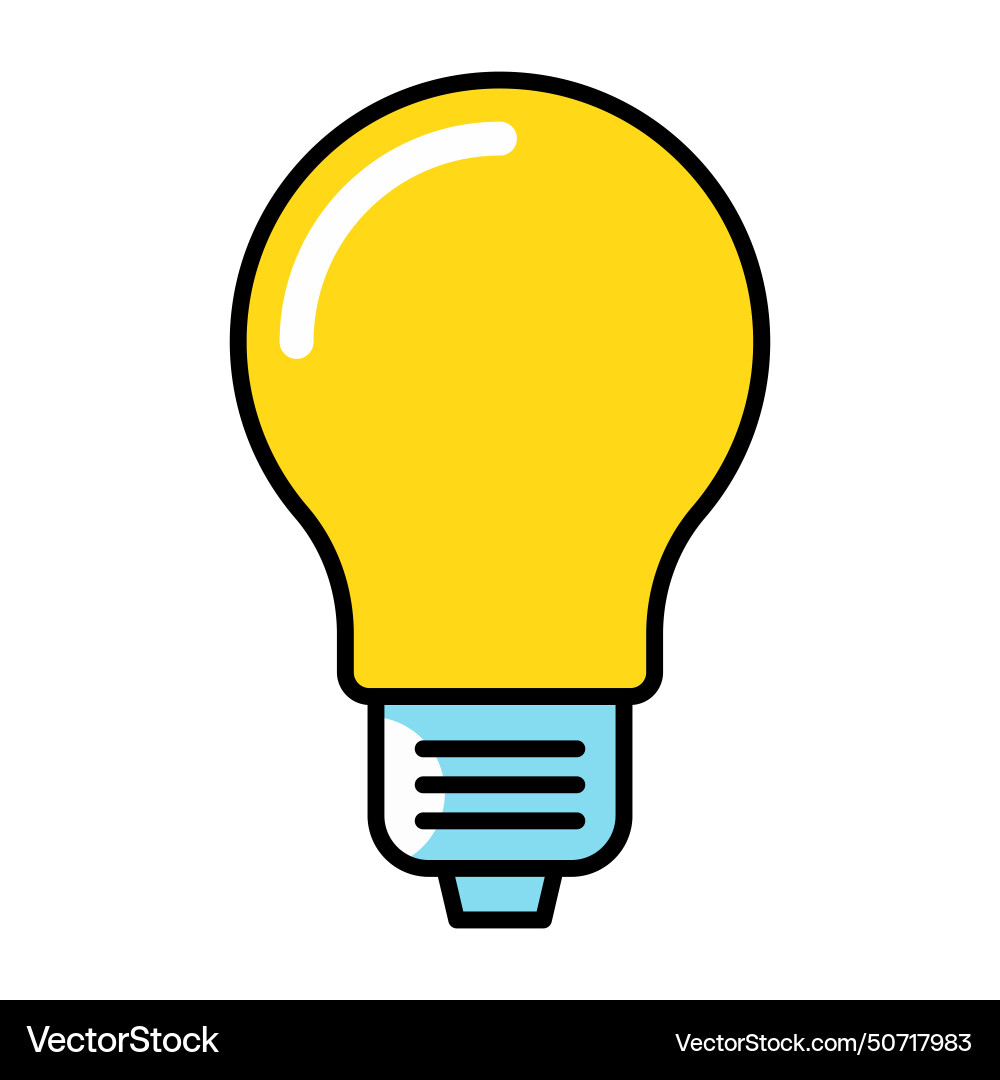 Light bulb on white background Royalty Free Vector Image