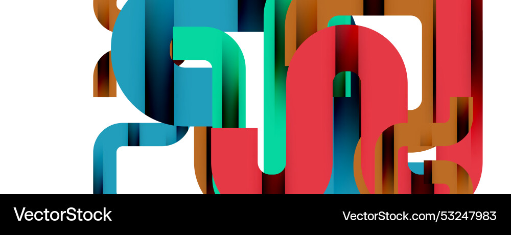 Lines abstract letter style design background Vector Image