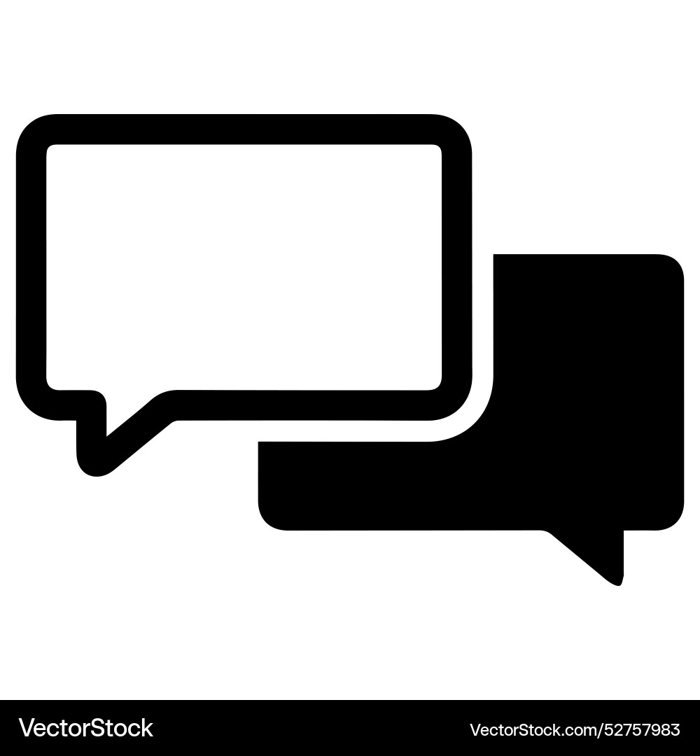 Message icon set chat sign collection forum Vector Image